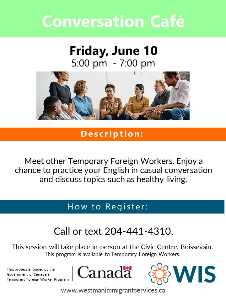 TFW Hub - Conversation Cafe on Healthy Living-Manitoba - Events